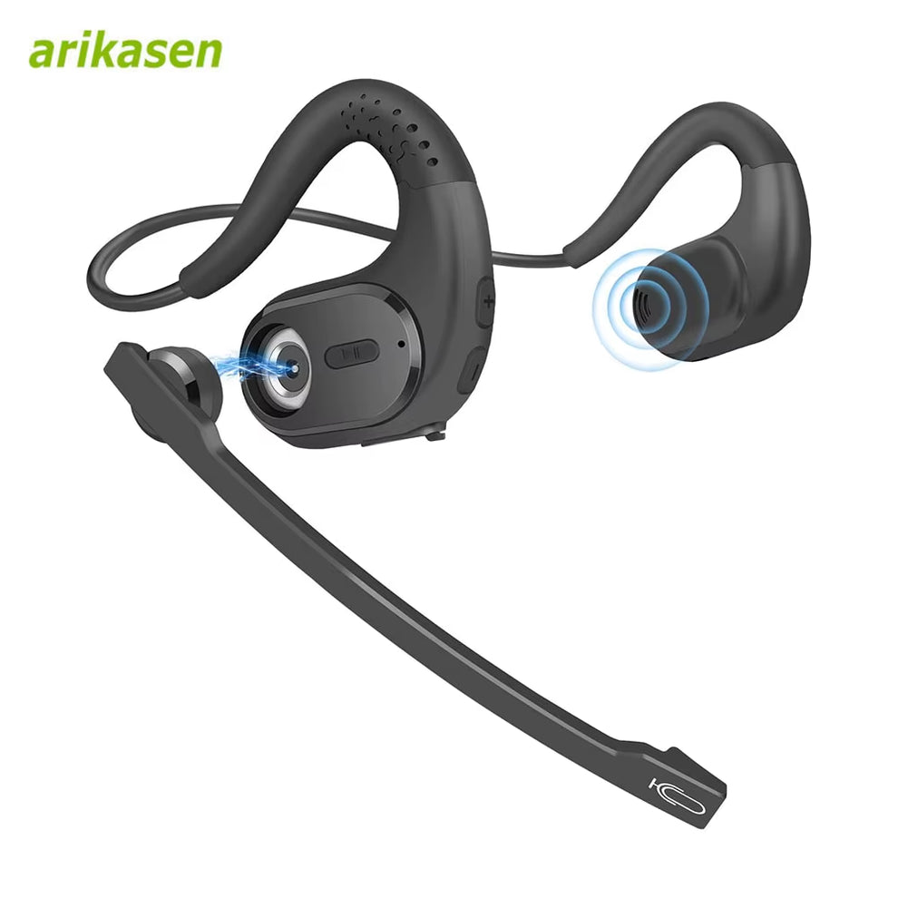 Open-ear wireless headphones with removable mic – My Store